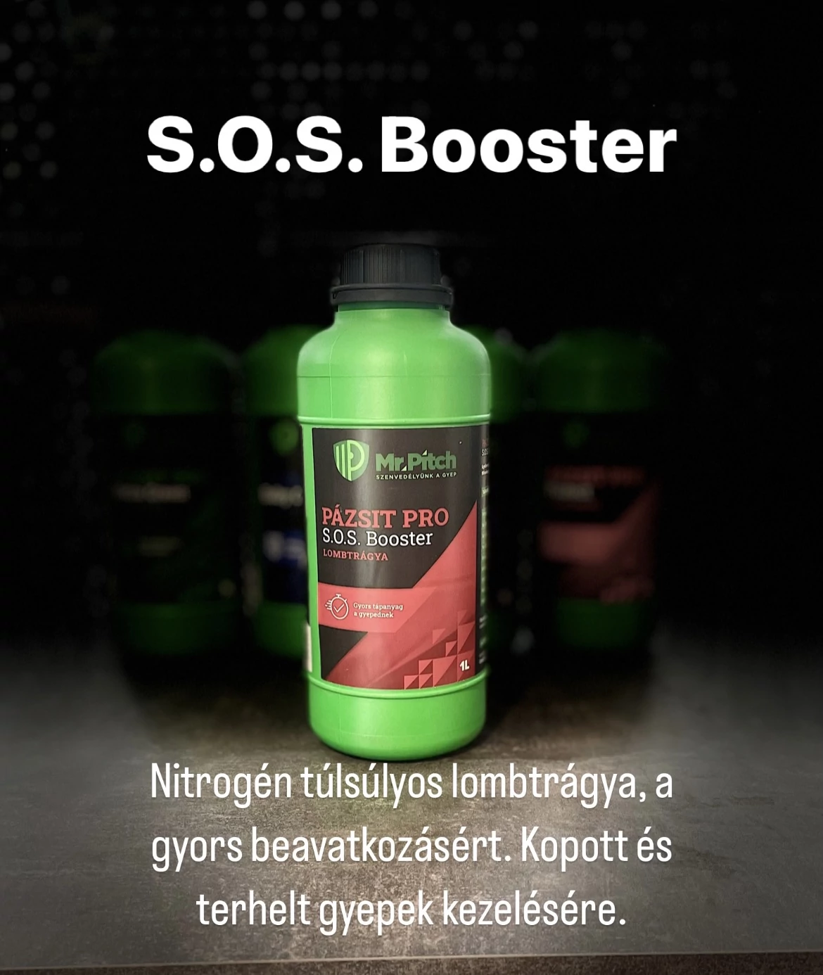 Pázsit Pro gyep lombtágya S.O.S. Booster 1liter a Tápanyagok kategóriánkban